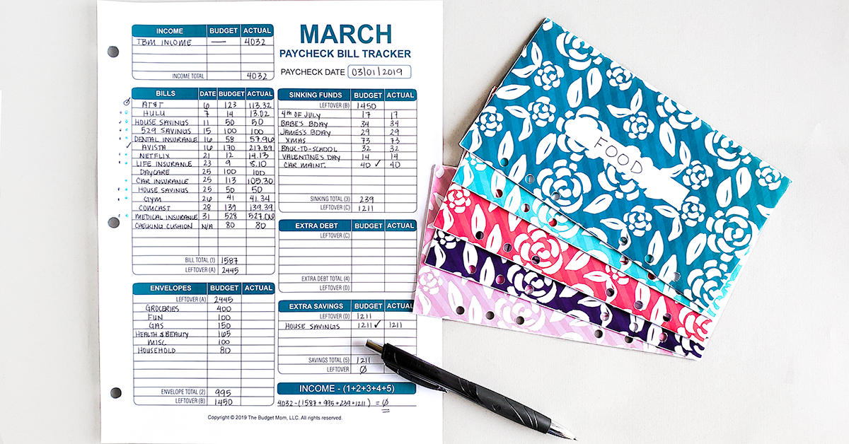 March 2019 Budget Recap | The Budget Mom